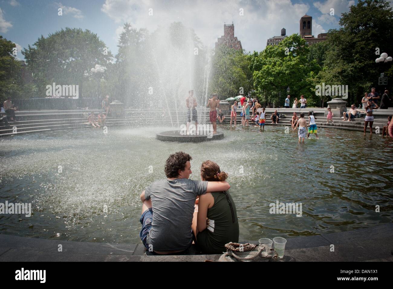 Manhattan, New York, USA. 15th July, 2013. Roxy Baldovin and boyfriend ...