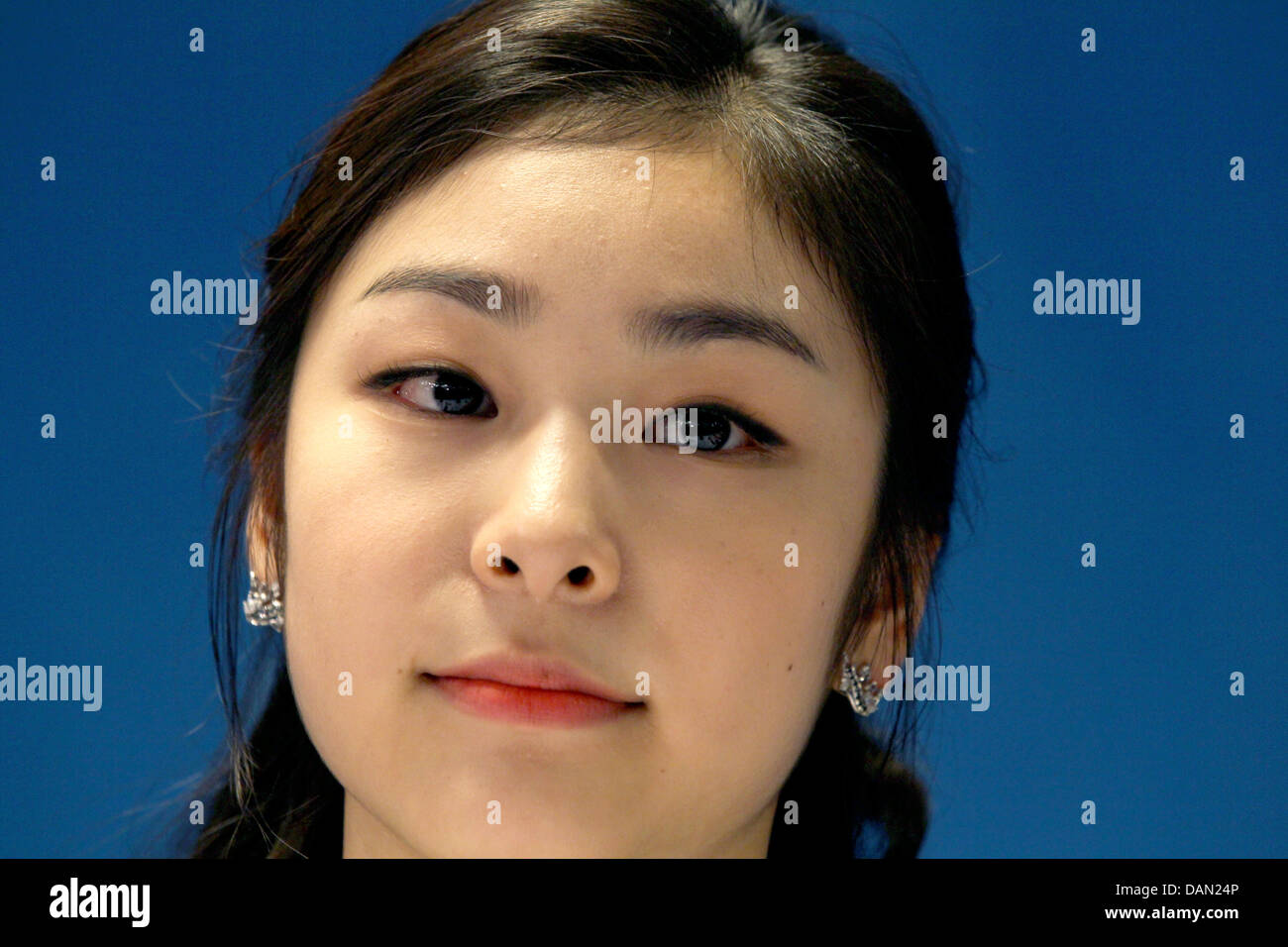 South Korean figure skater Kim Yu-Na attends a press conference of the ...