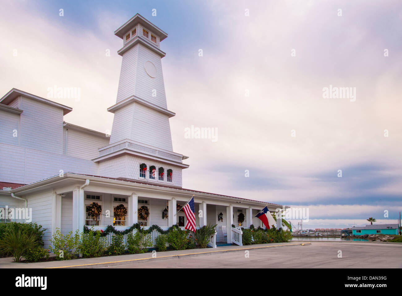 USA, Rockport-Fulton, Texas, View of Lighthouse Inn Hotel Stock Photo ...