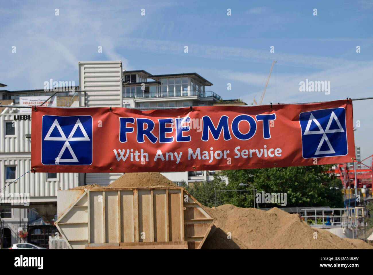 banner advertising a free mot with any major service, wandsworth ...
