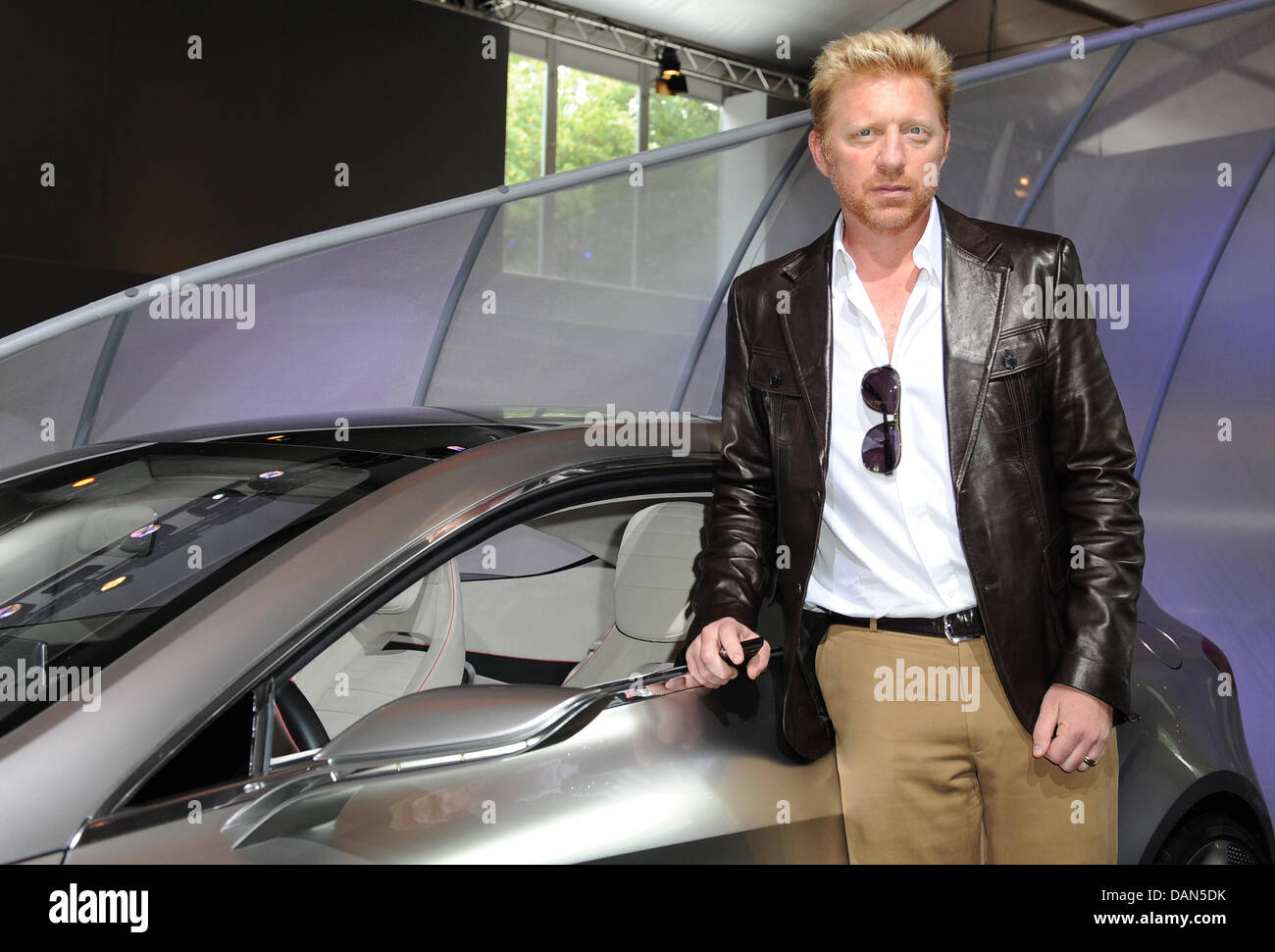 Former tennis player Boris Becker arrives at the Mercedes-Benz Fashion ...