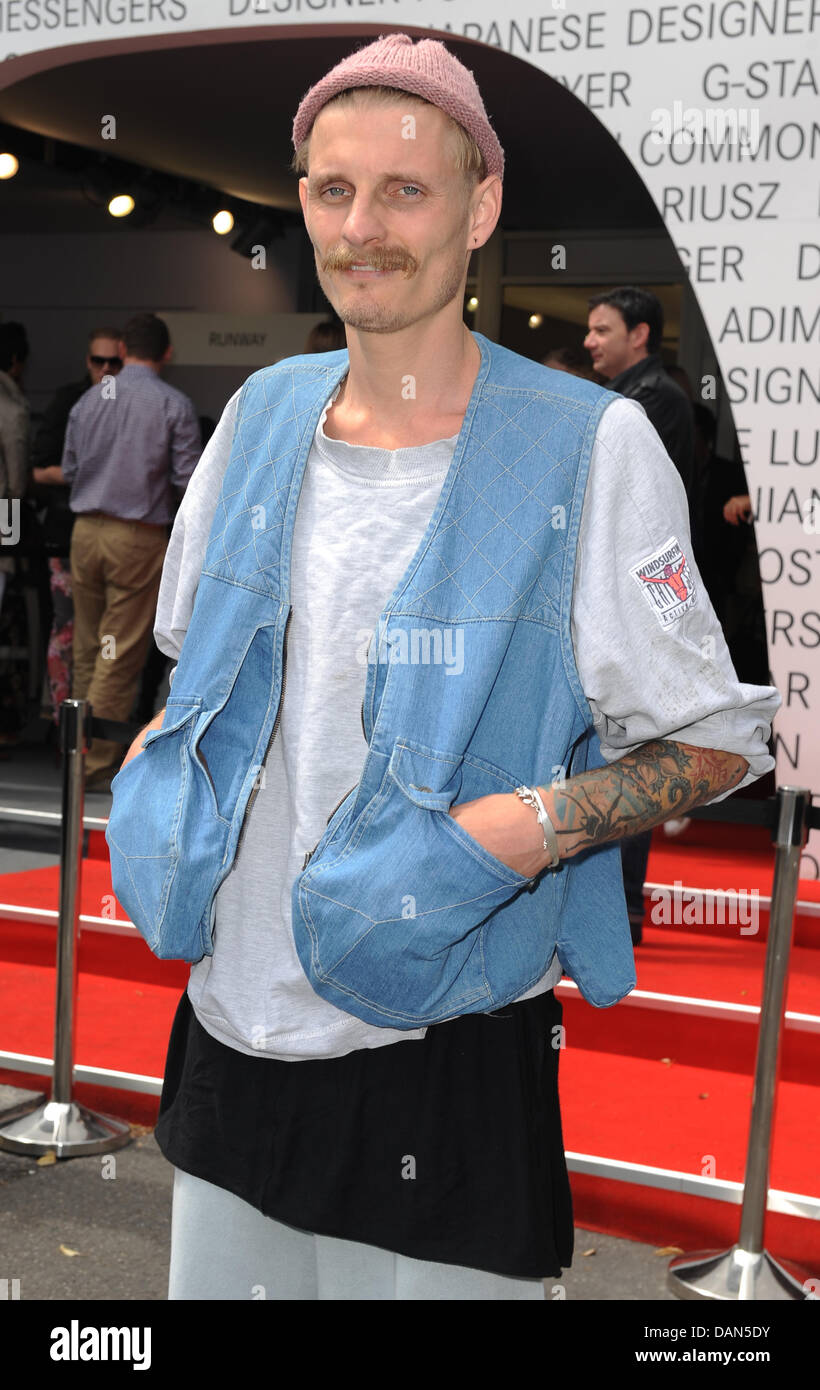 Designer Patrick Mohr arrives at the Mercedes-Benz Fashion Week in ...