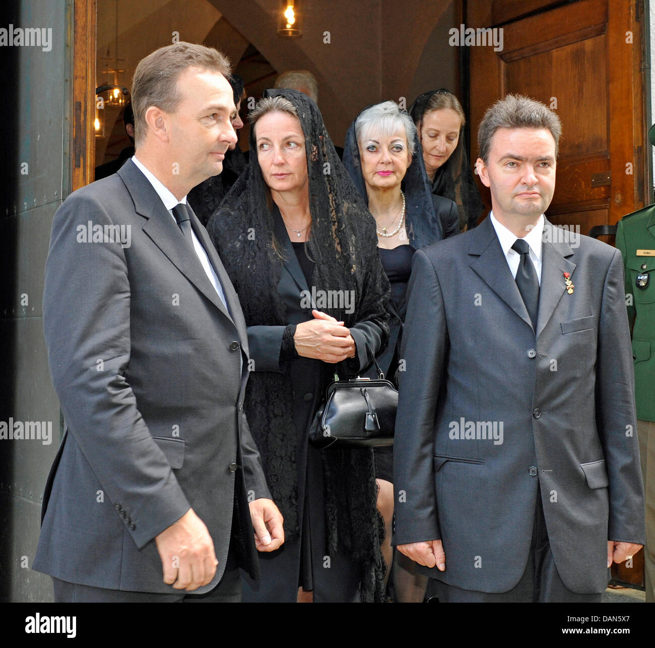 Archduke Karl of Austria (L), Archduchesses Gabriela and Michaela of ...