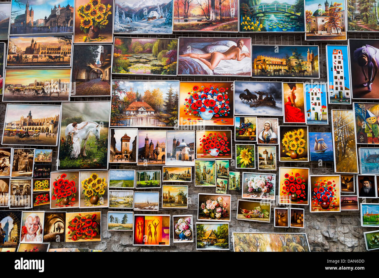Poland, Krakow, Picture frame for sale Stock Photo - Alamy