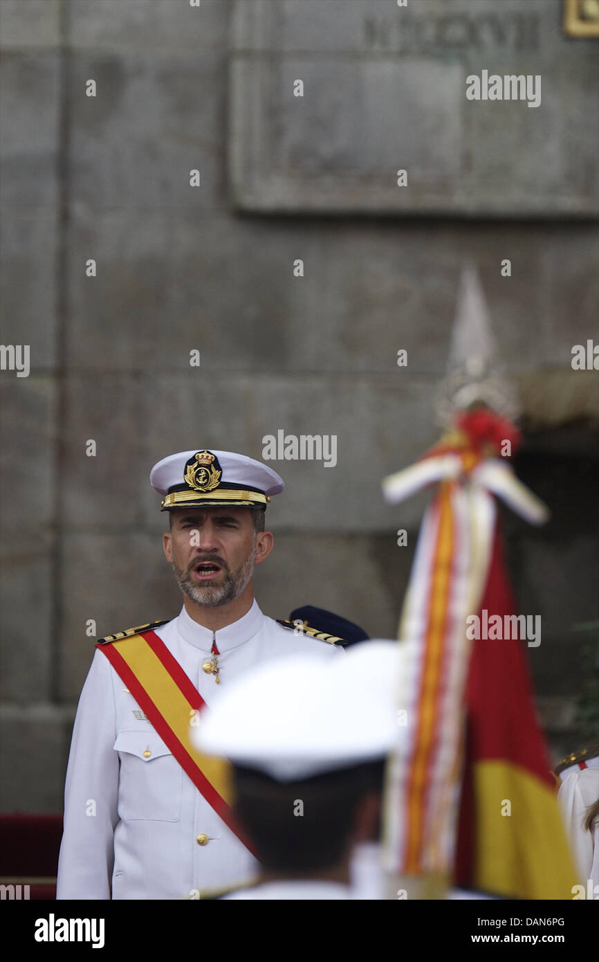 Marin, Galicia, Spain. 16th July, 2013. Prince Felipe of Spain and ...