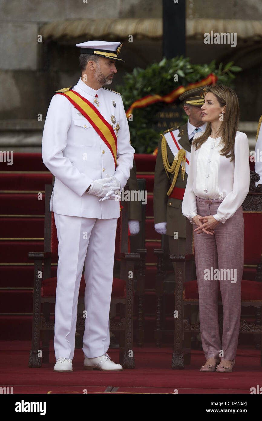 Marin, Galicia, Spain. 16th July, 2013. Prince Felipe of Spain and ...