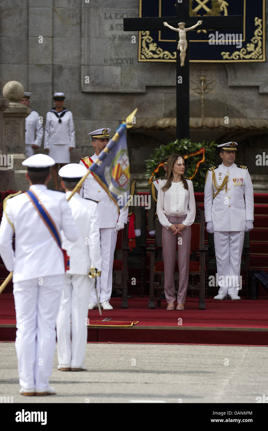 Marin, Galicia, Spain. 16th July, 2013. Prince Felipe of Spain and ...