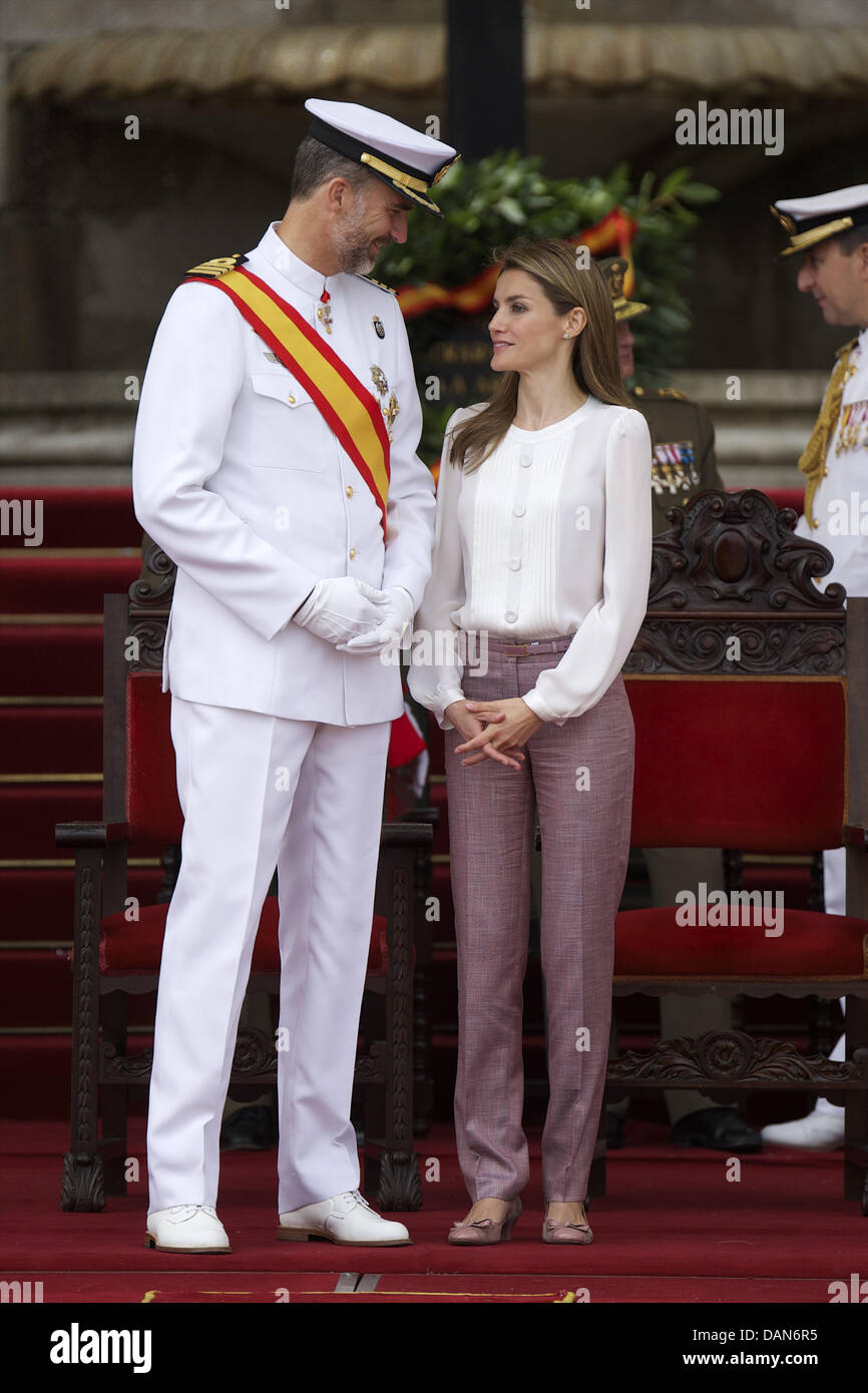 Marin, Galicia, Spain. 16th July, 2013. Prince Felipe of Spain and ...