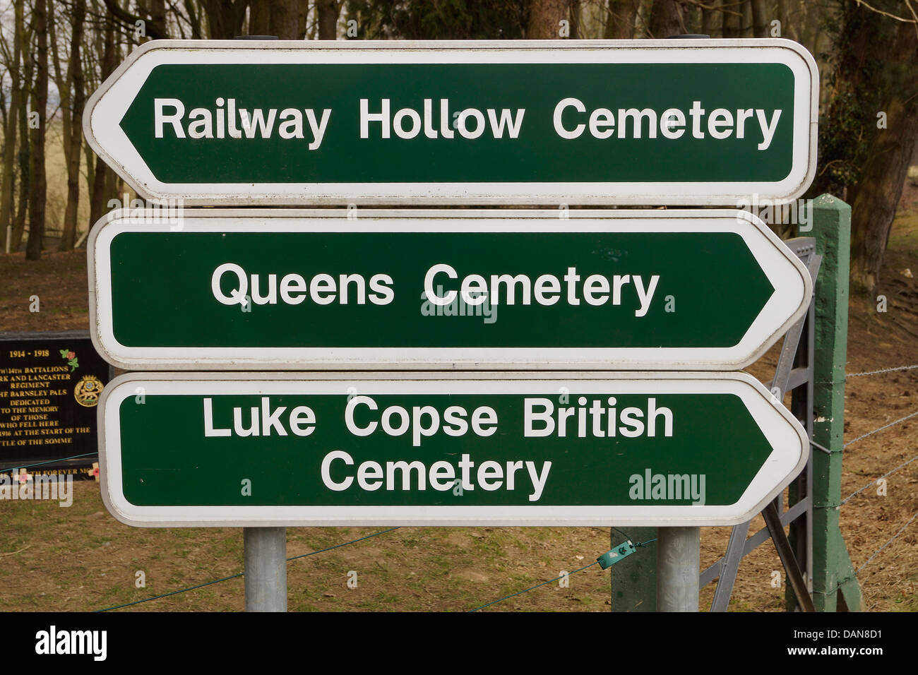 CWG Signpost to British Military Cemeteries on Somme battlefield ...