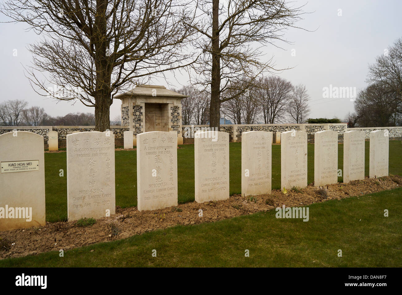 Chinese and Labour Corps Graves in France, World War One Stock Photo ...