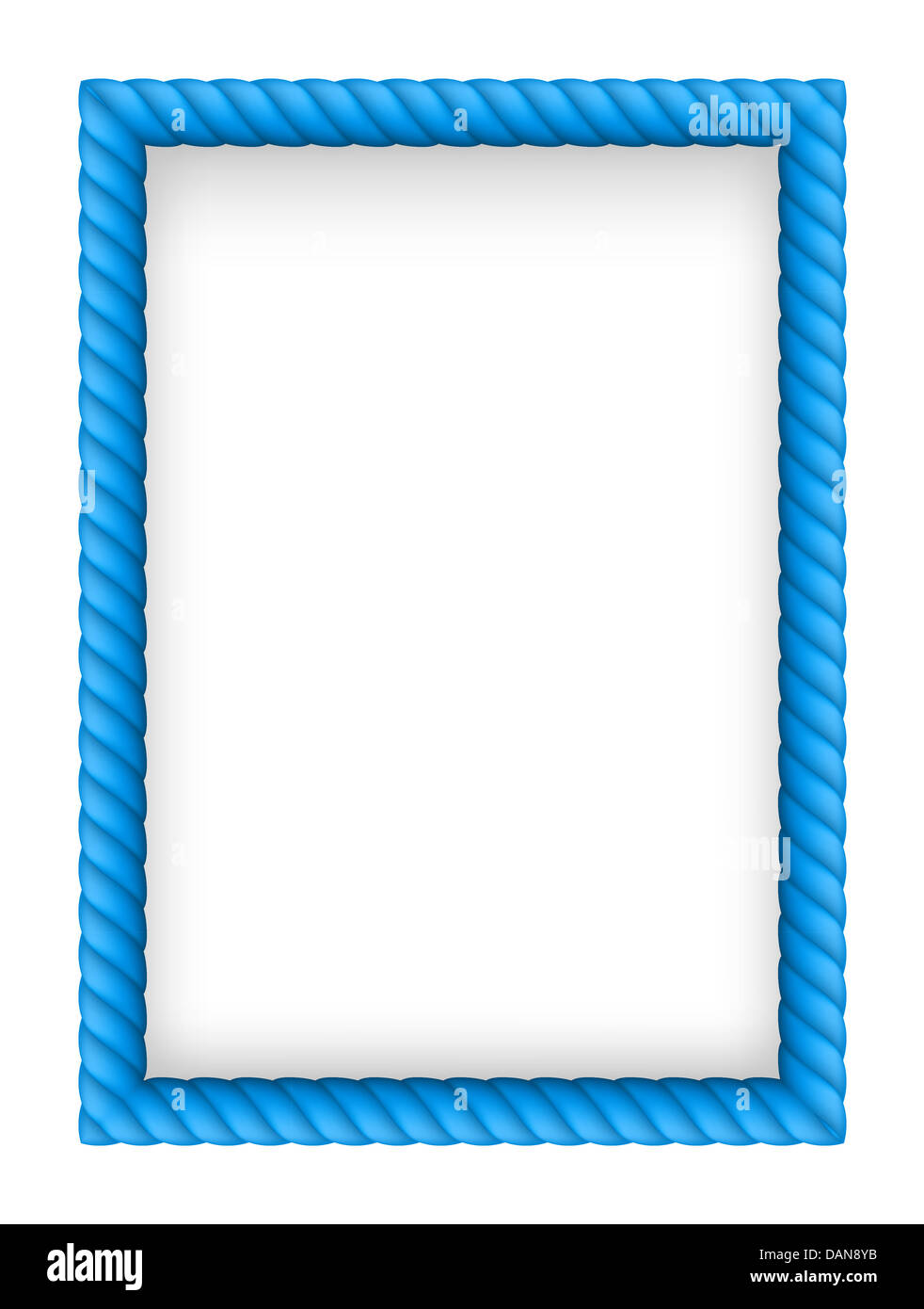 Blue Rope Border. Illustration on white background Stock Photo - Alamy
