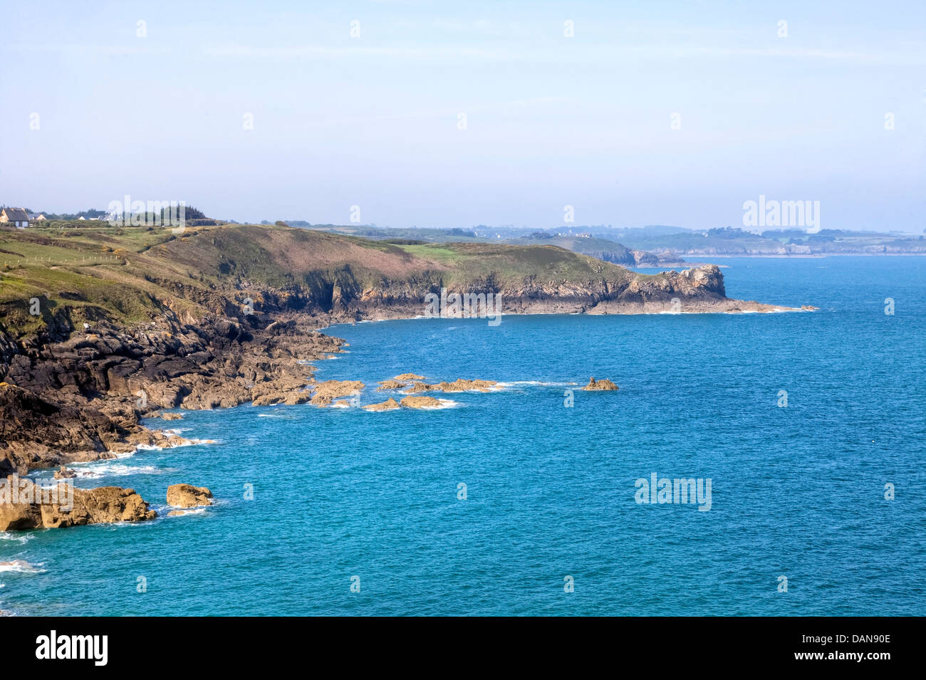 Cliff line at pointe du grouin hi-res stock photography and images - Alamy