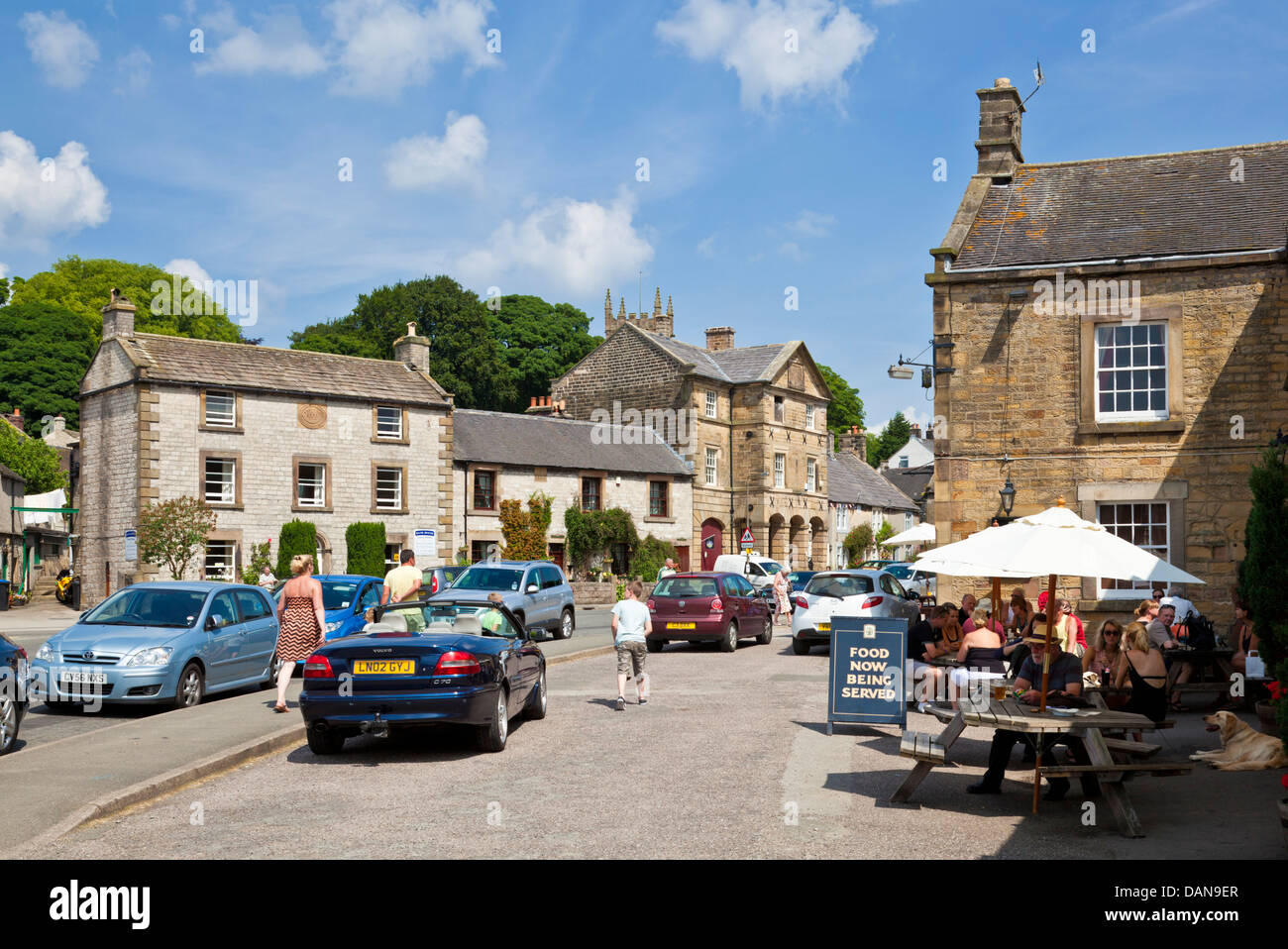 Hartington village centre Peak district National Park Derbyshire ...