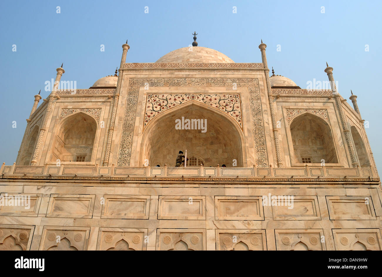 taj mahal close up; agra,india . This marble architecture is one ot the ...
