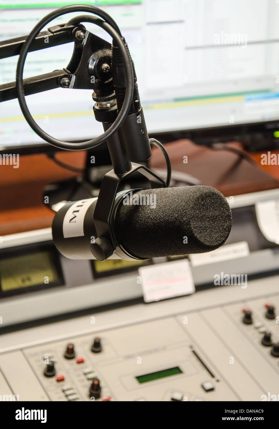 Part of a mixing panel in a radio studio Stock Photo - Alamy