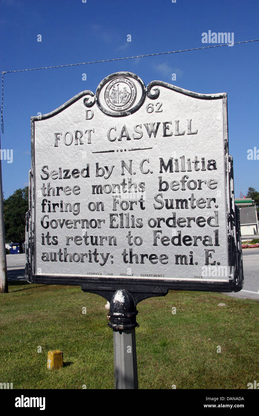 FORT CASWELL Seized by N.C. Militia three months before firing on Fort ...