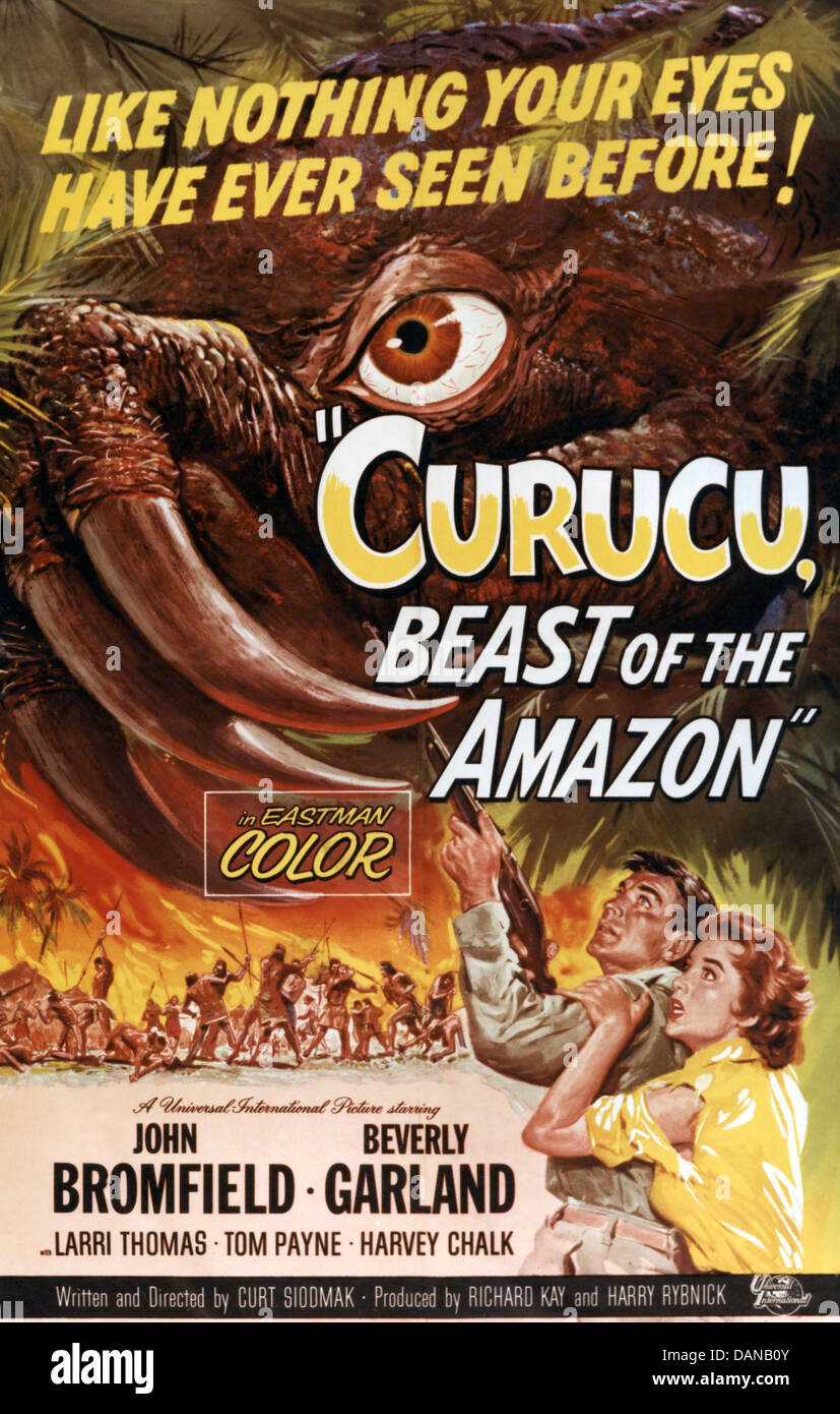 CURUCU BEAST OF THE AMAZON (1956) POSTER CURT SIODMAK (DIR) CBOA 001 ...