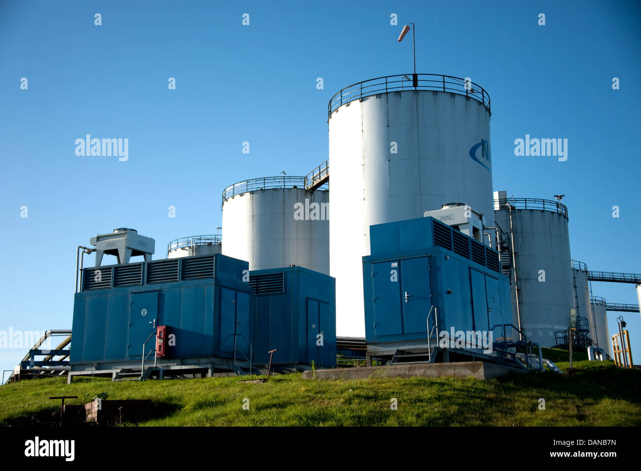 Petrochemical Storage Tanks and compressor buildings Stock Photo - Alamy