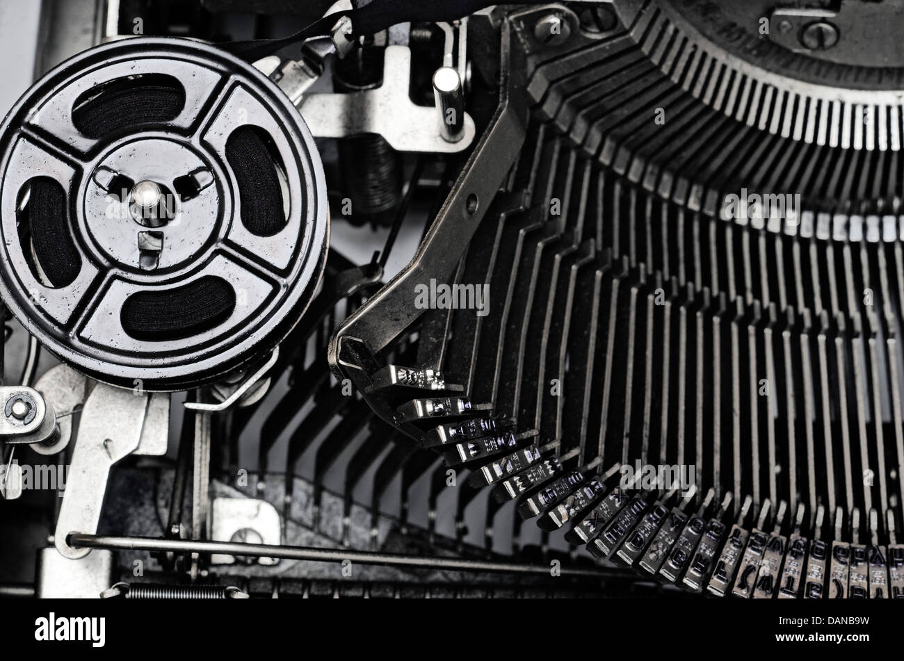 strike plates inside the typewriter Stock Photo - Alamy