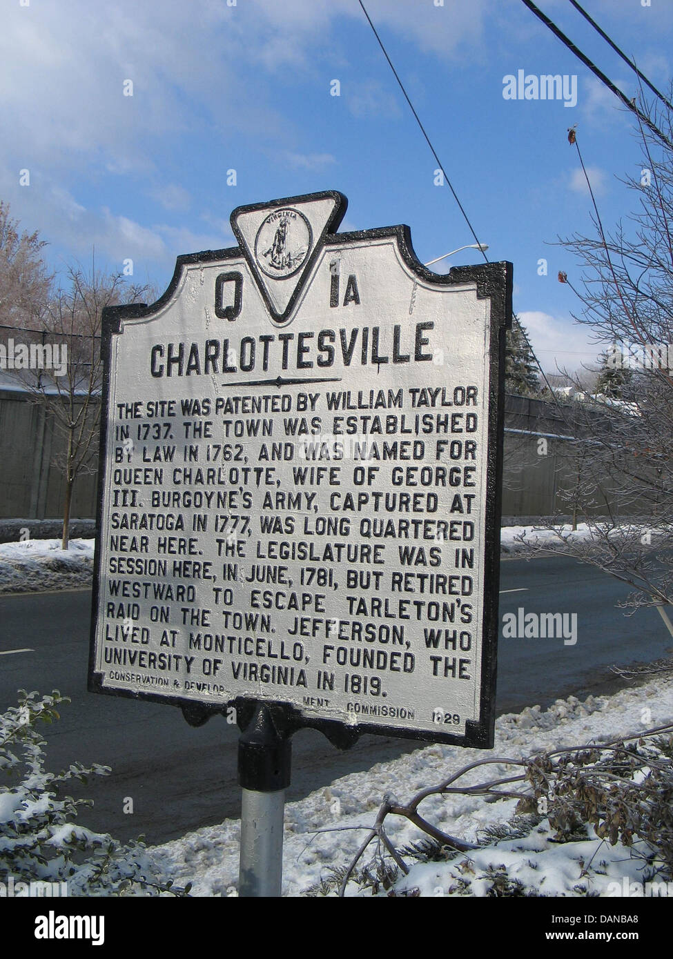 Charlottesville historic marker hi-res stock photography and images - Alamy