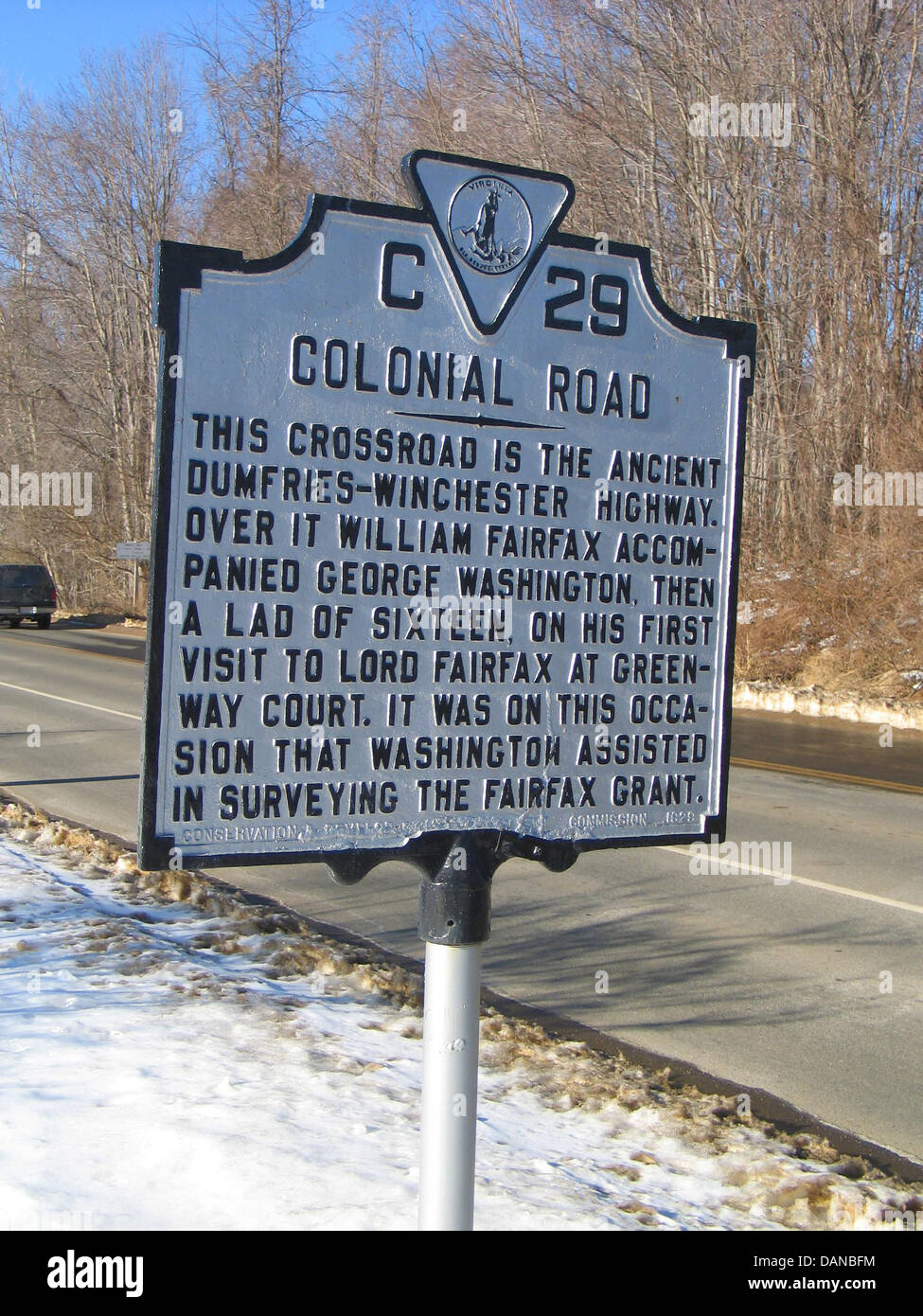 COLONIAL ROAD This crossroad is the ancient Dumfries-Winchester highway ...