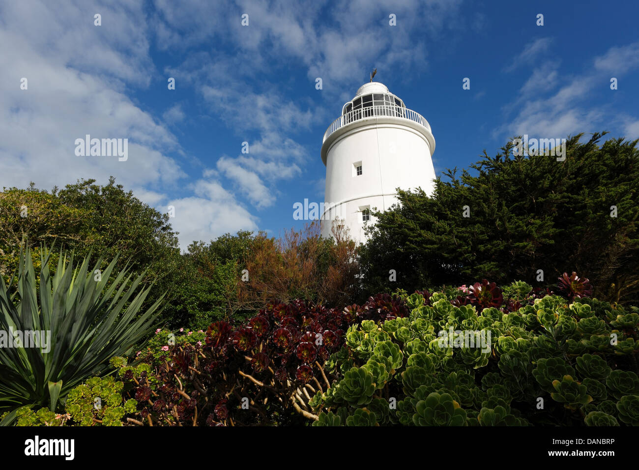 The Lighthouse on St Agnes, Isles of Scilly, England, UK Stock Photo ...