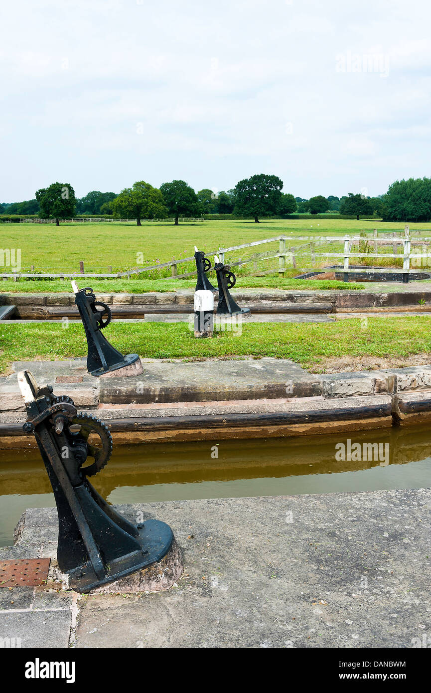 The Gates and Mechanism of Lock 59 on The Trent and Mersey Canal near ...