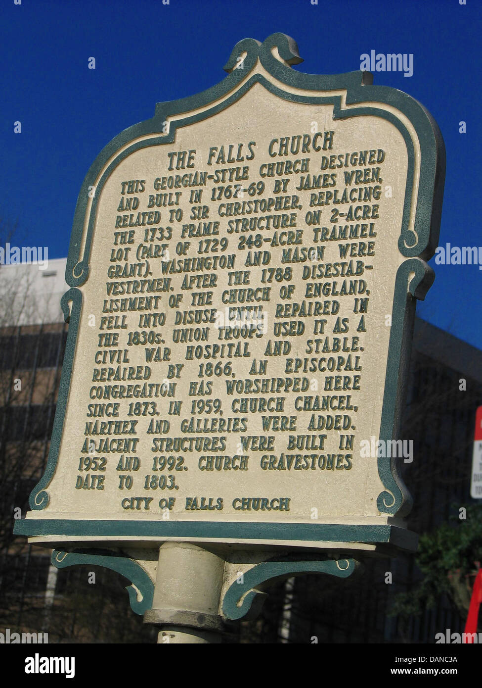 THE FALLS CHURCH This Georgian-style church designed and built in 1767 ...