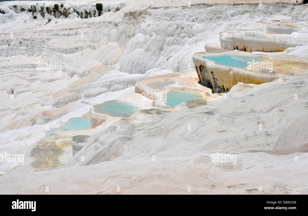 Travertine pools and terraces in Pamukkale Turkey Stock Photo - Alamy