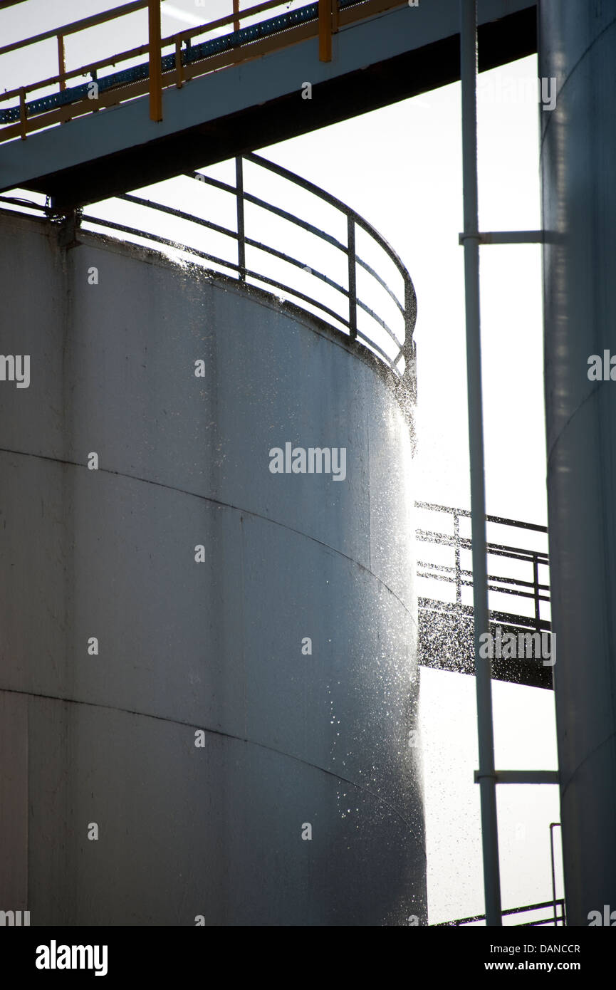 Petrochemical Oil Refinery Drencher system in use Stock Photo - Alamy