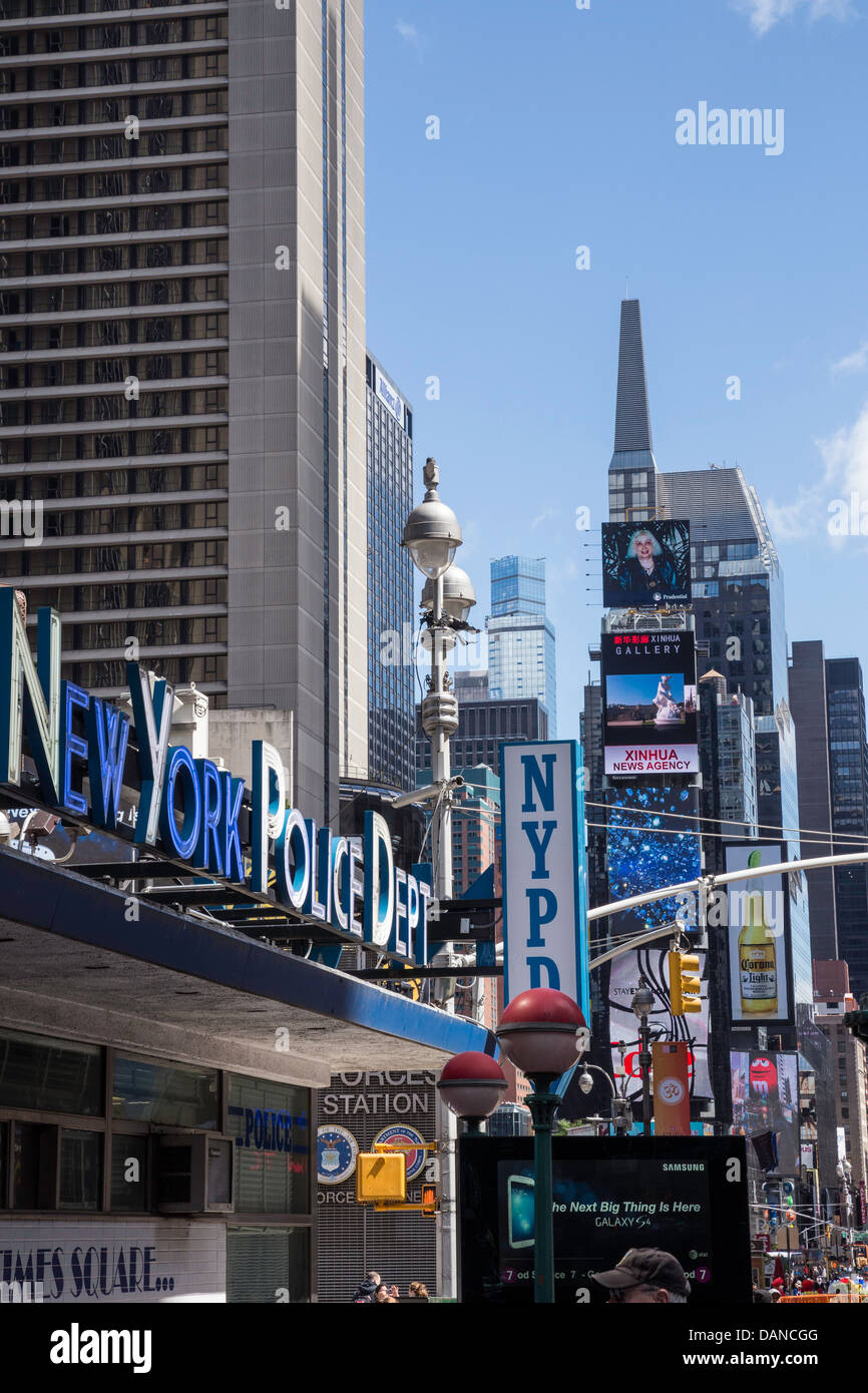 New York Police Department (NYPD) Station, Times Square, NYC Stock ...