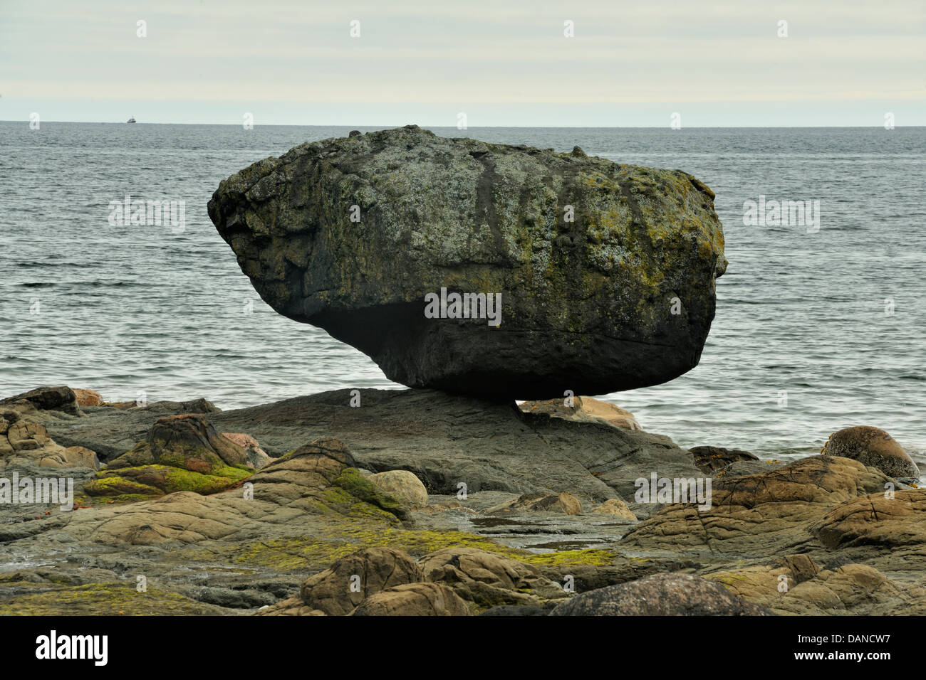 Balance Rock at low tide Haida Gwaii Queen Charlotte Islands- Skidegate ...