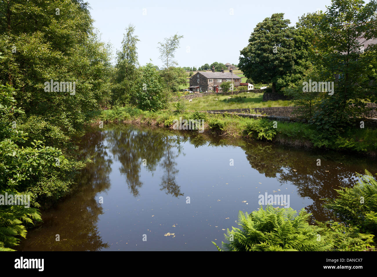 Rural scenery and farmhouse, Lumbutts, West Yorkshire Stock Photo - Alamy