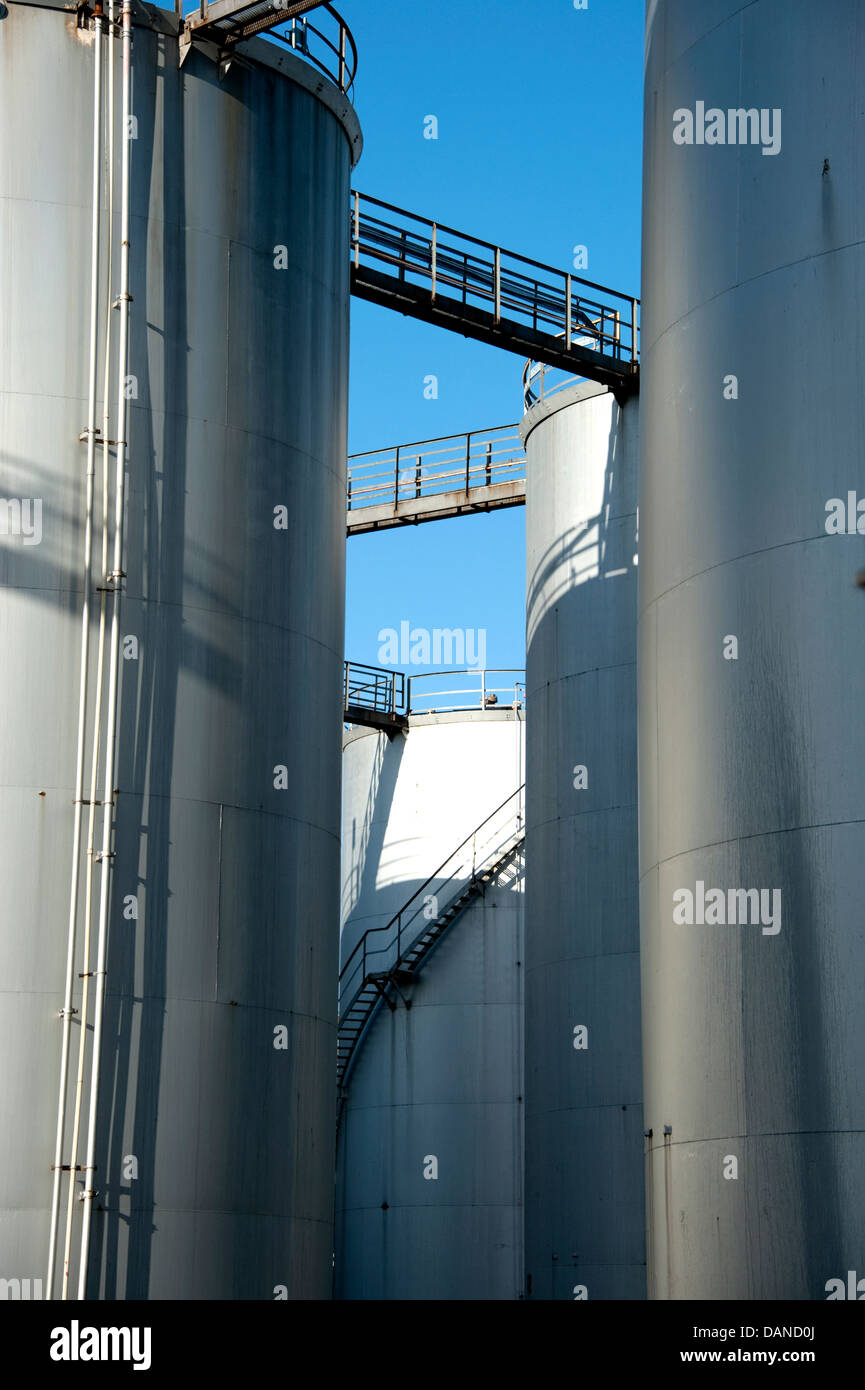 Gasoline Storage at Oil Refinery Tanks Stock Photo - Alamy