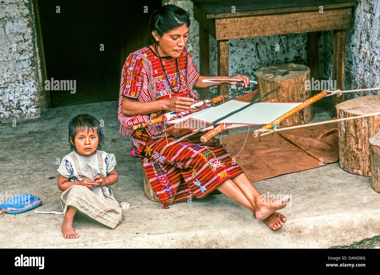 Mayan mother weaving hi-res stock photography and images - Alamy