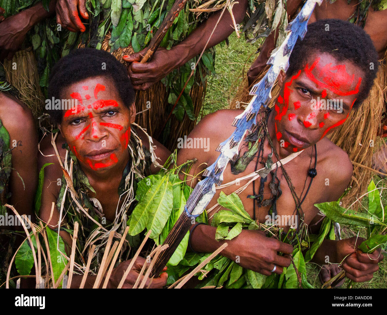 Group of tribeswomen dressed in traditional costume, Goroka Show, Papua ...