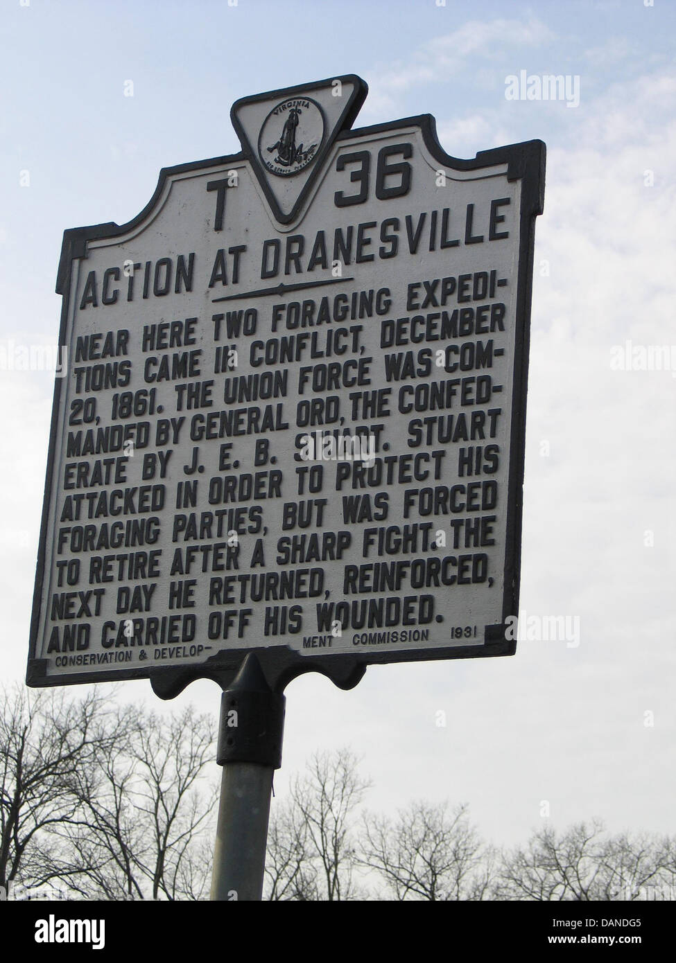 ACTION OF DRANESVILLE Near here two foraging expeditions came in ...