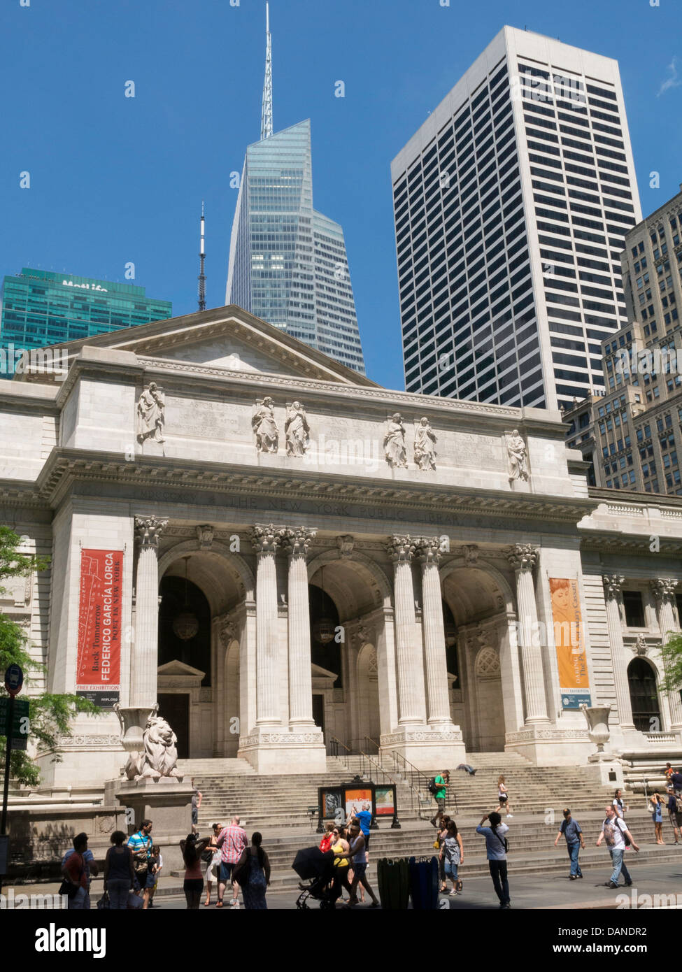 Facade of New York Public Library, Main Branch, NYC Stock Photo - Alamy