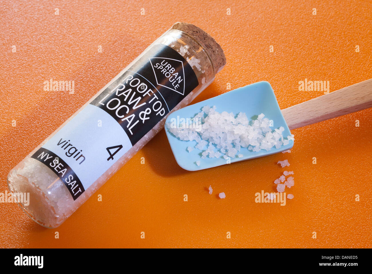 Bottle of Locally Produced New York State Virgin Rooftop Sea Salt, USA ...