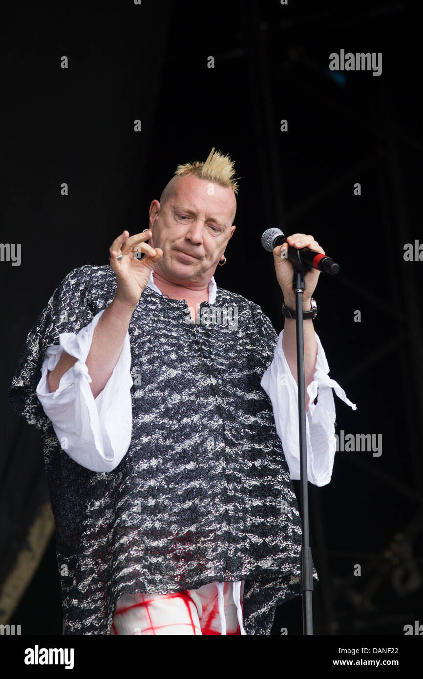 John Lydon, (Johnny Rotten), Performing with the punk band Public Image ...