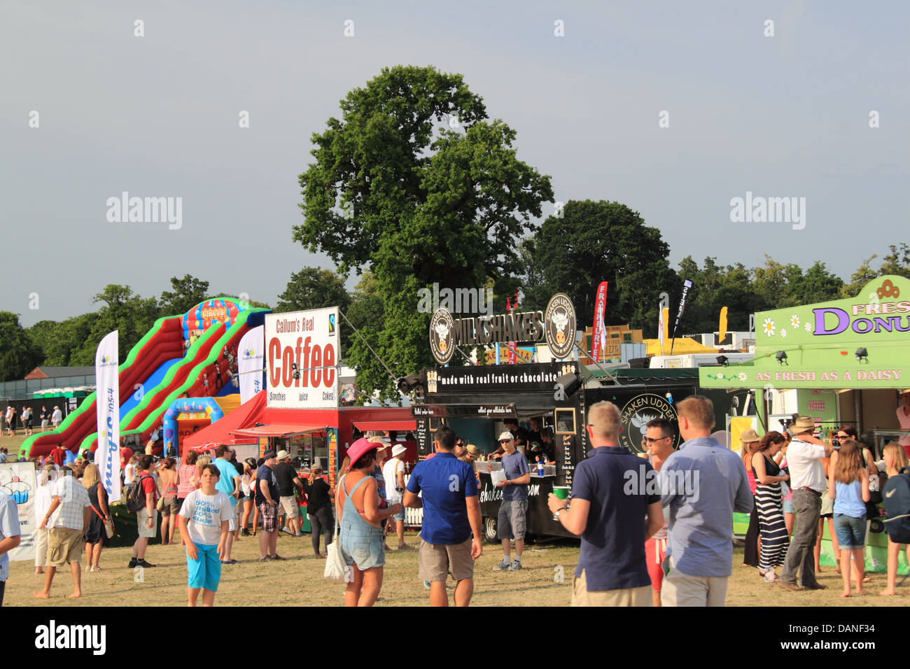 Food stalls, Summer Magic Live music festival, Stoke Park, Guildford ...