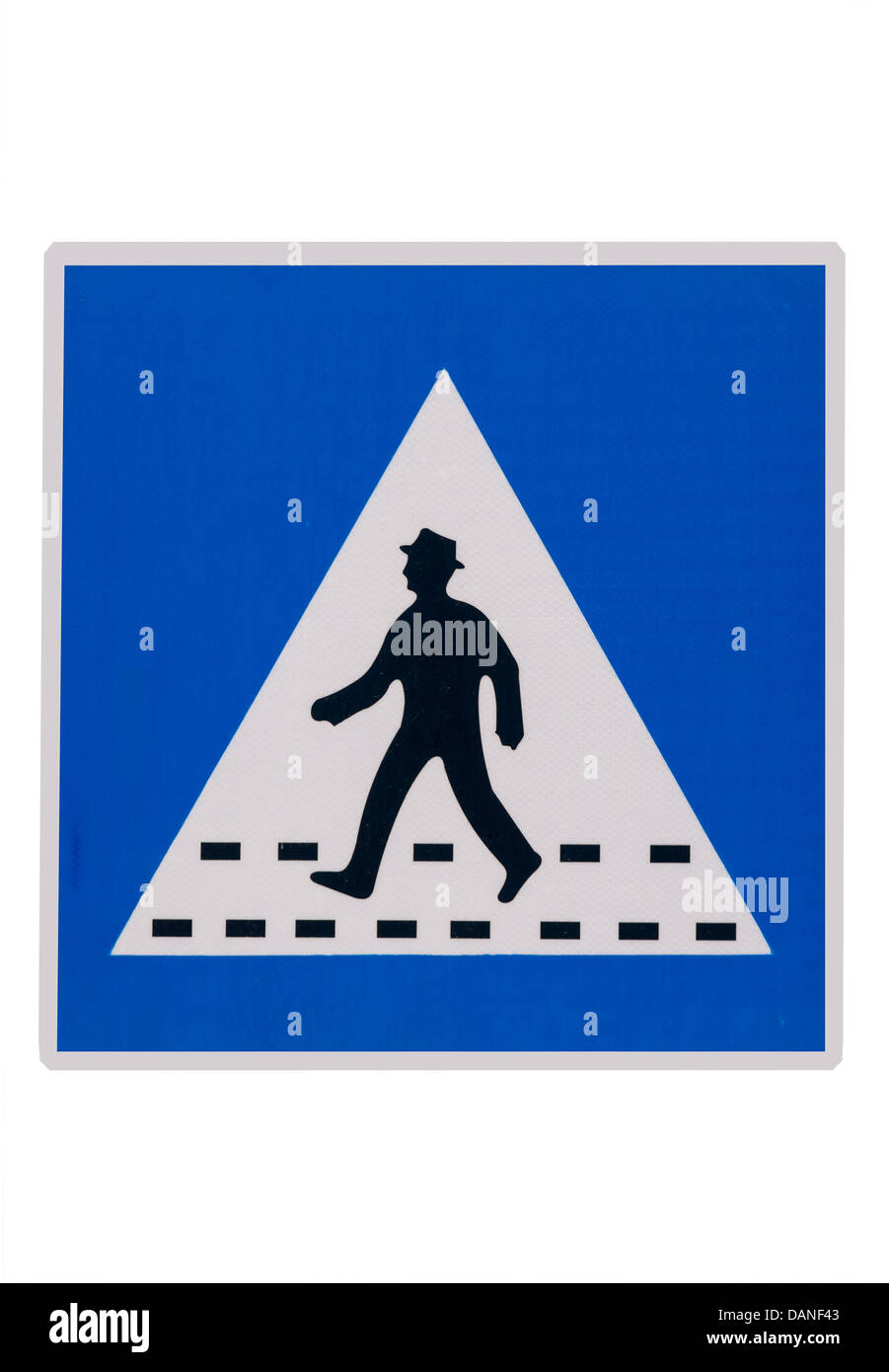 Road sign. Warning, people crossing the street Stock Photo - Alamy