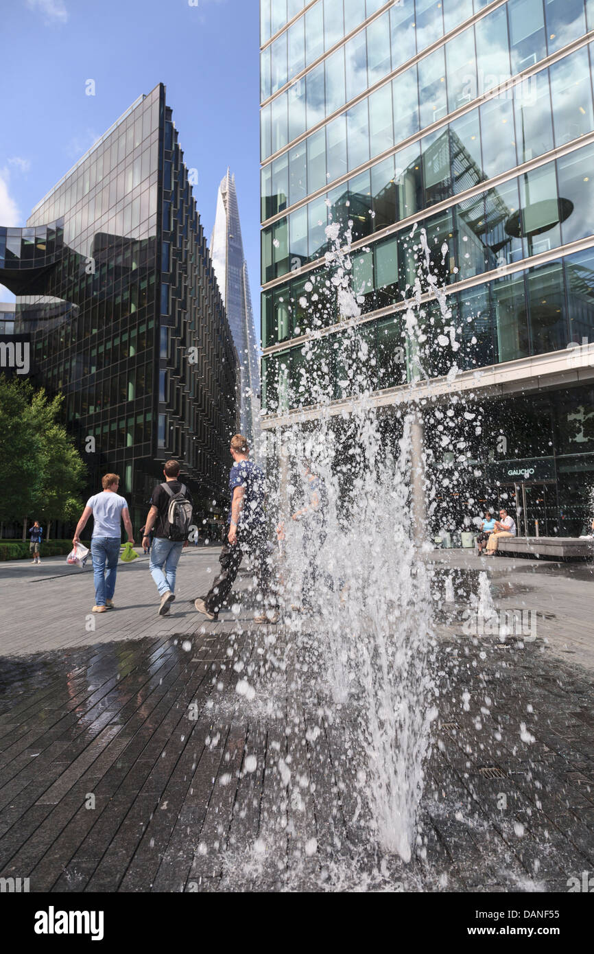 Water Fountain, More London Place, London, UK Stock Photo - Alamy