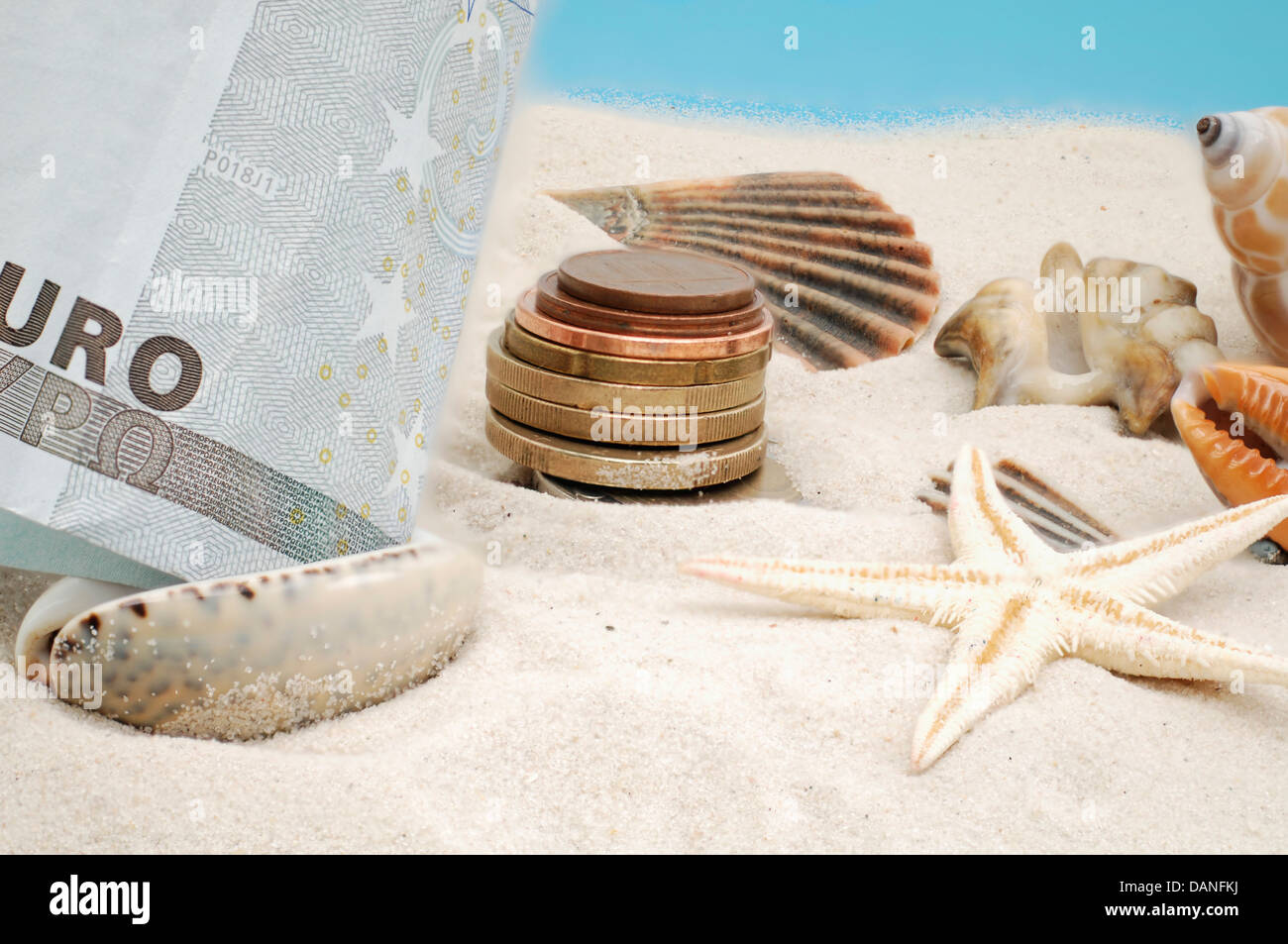 Holiday at the beach costs money Stock Photo - Alamy