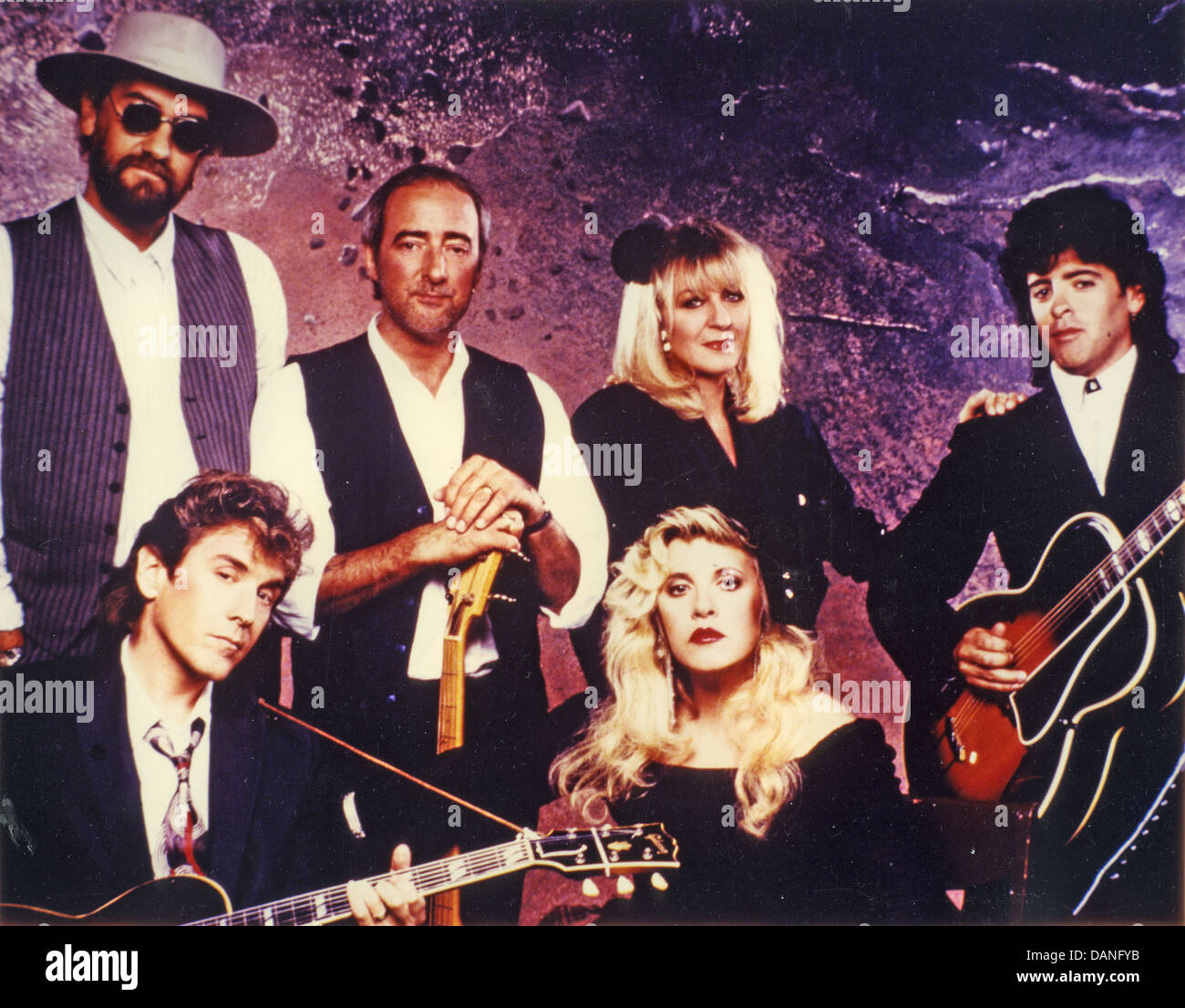 FLEETWOOD MAC Promotional photo of UK rock group about 1987. See ...