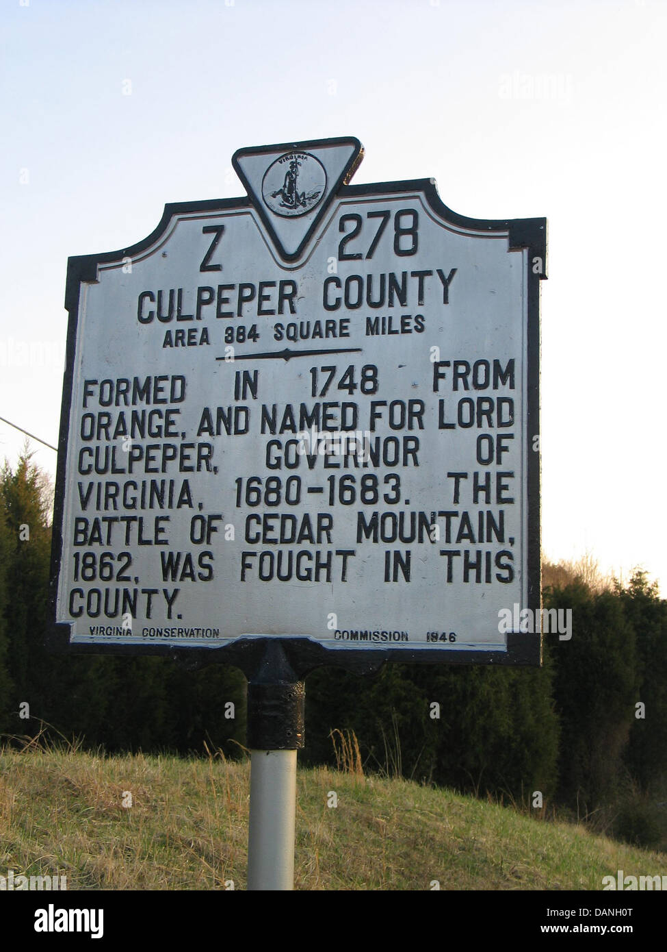 CULPEPER COUNTY Area 384 Square Miles Formed in 1748 from Orange, and ...