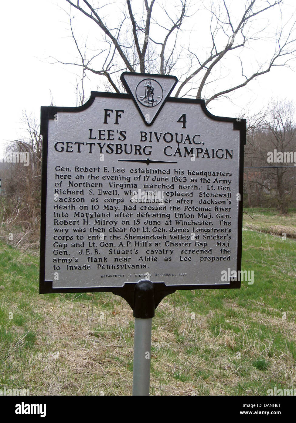 LEE'S BIVOUAC, GETTYSBURG CAMPAIGN Gen. Robert E. Lee established his ...