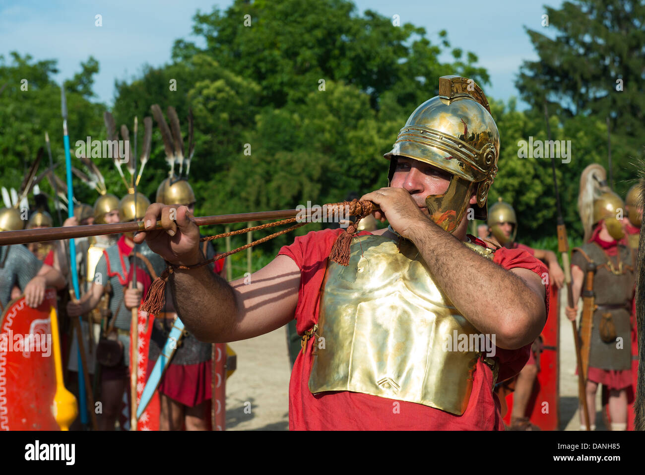 historical representation of the Roman Empire in Aquileia Stock Photo ...