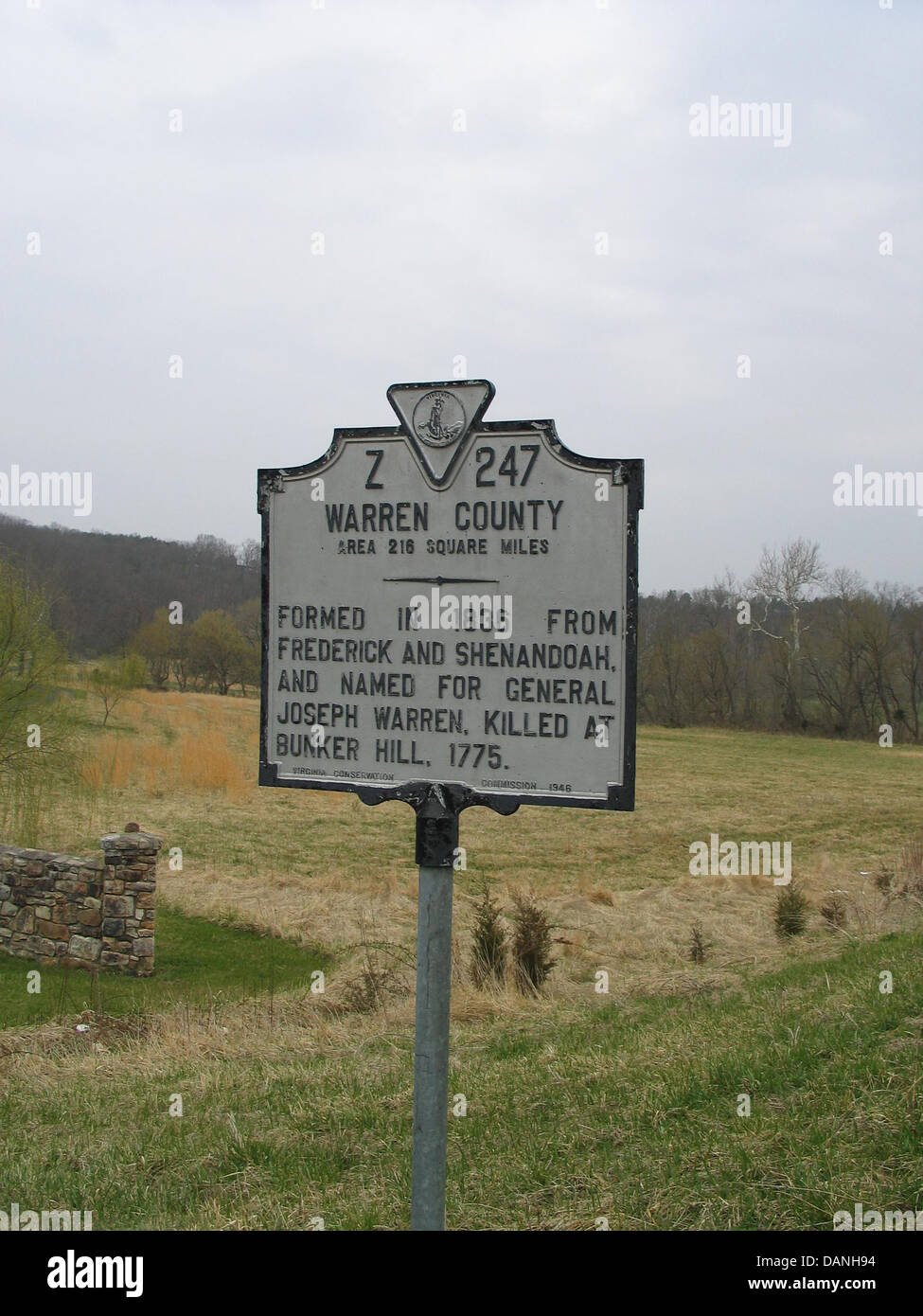 WARREN COUNTY Area 216 Square Miles Formed in 1836 from Frederick and ...