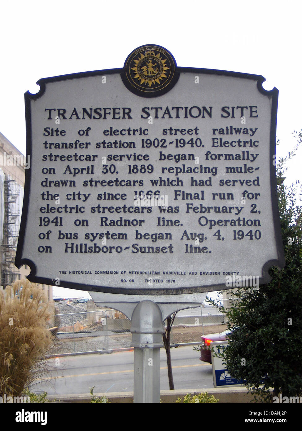 TRANSFER STATION SITE Site of electric street railway transfer station ...